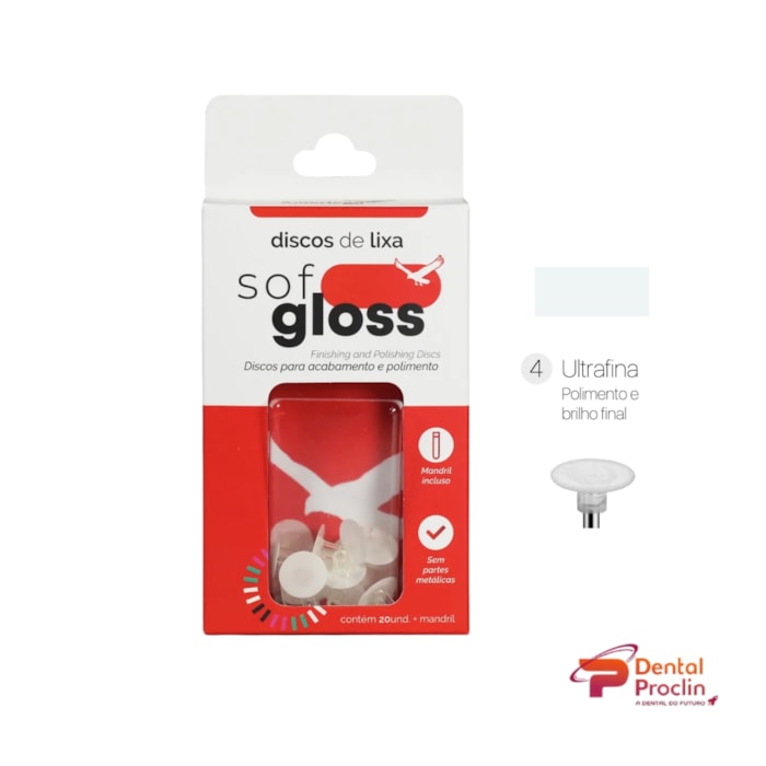 Disco de Lixa Sof-Gloss 22 mm + Mandril - American Burrs