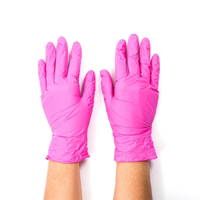 Luva de Procedimento Nitrilíca Pink - Supermax | Dental Proclin